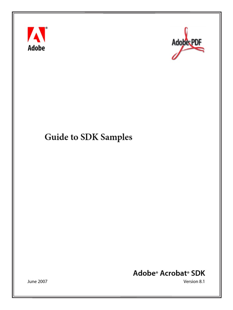 Acrobat SDK Samples Guide | PDF | Application Programming Interface ...