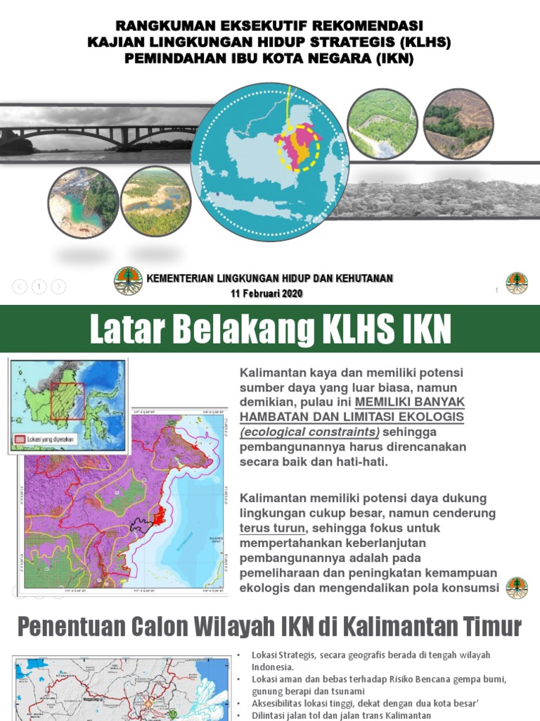 Paparan IKN Hasil KLHS Dari KLHK PDF | PDF