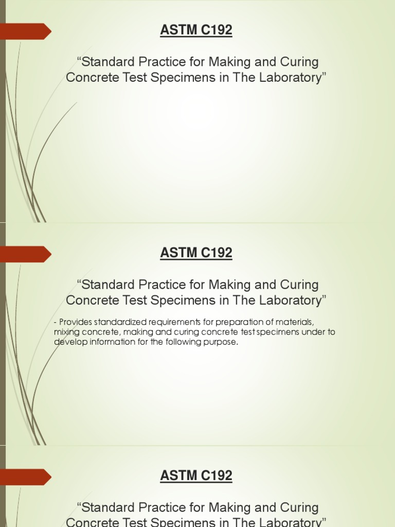 ASTM C192 (Group 7) | PDF | Concrete | Construction Aggregate