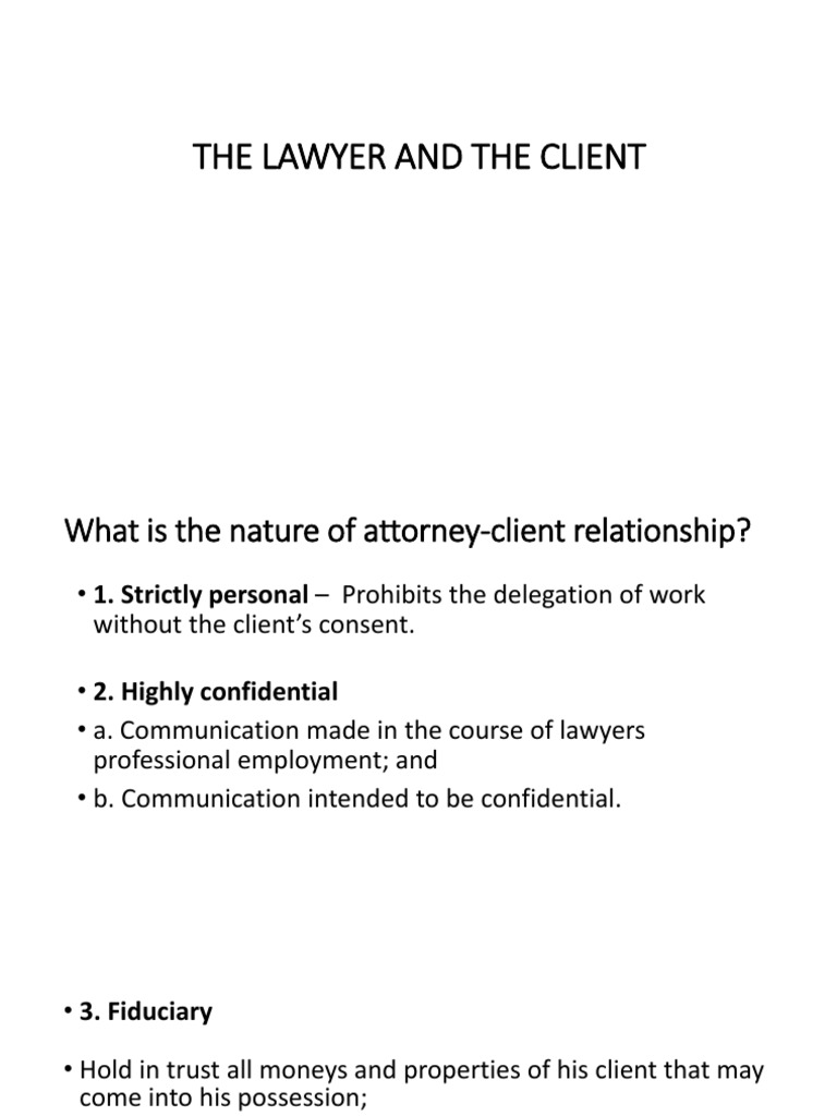The Lawyer and The Client | PDF | Lawyer | Legal Aid