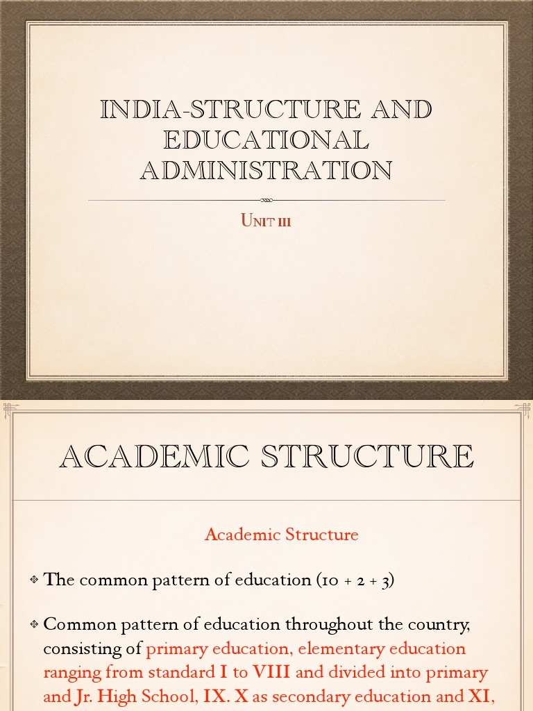 India - Structure and Educational Administration | PDF | Schools ...