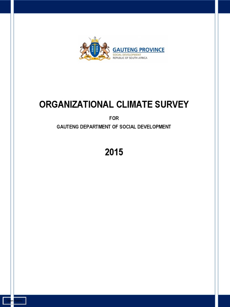 Organisational Climate Survey 2015 PDF | PDF | Sampling (Statistics ...