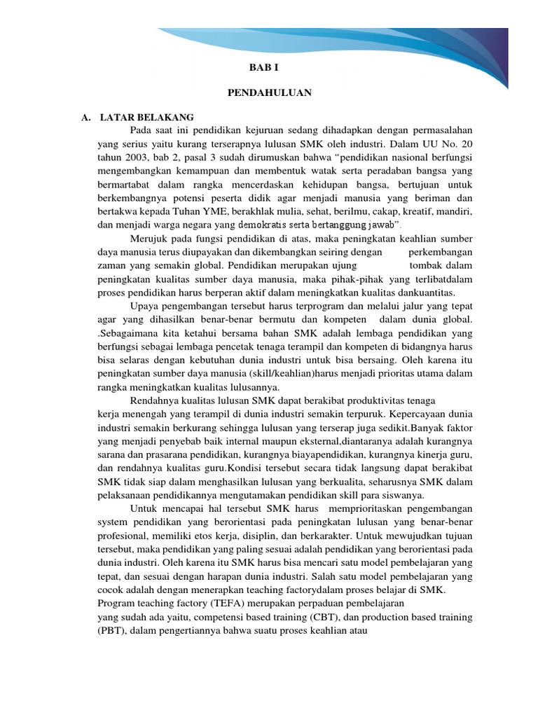 Proposal Tefa Otkp | PDF