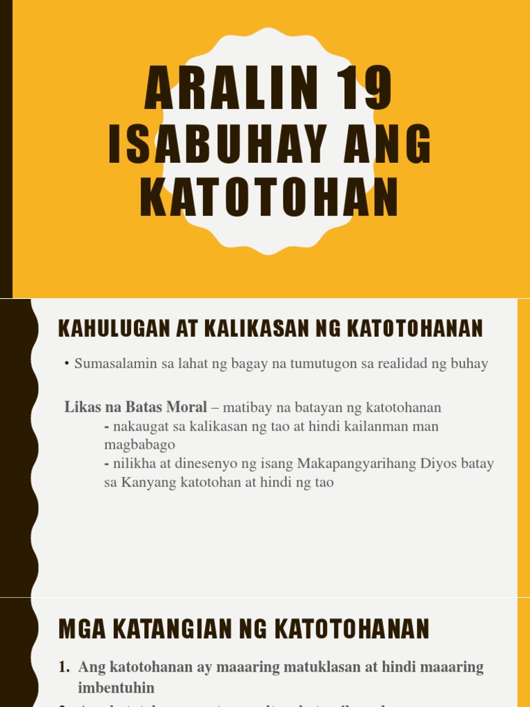 Aralin 19 & 20 | PDF