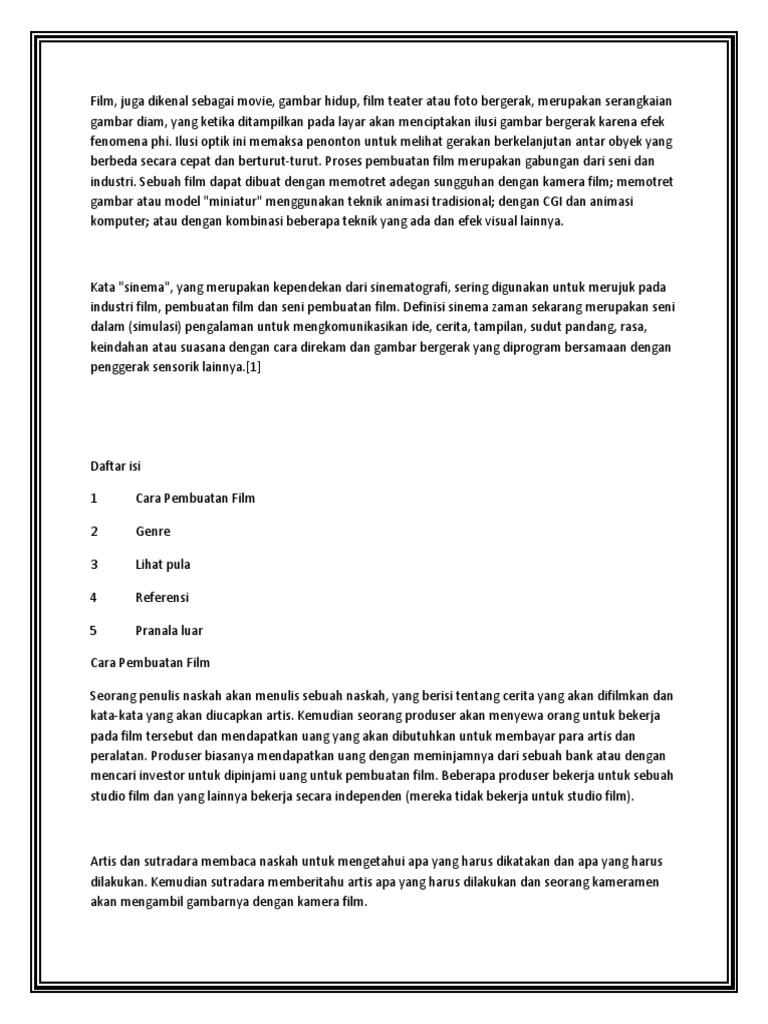Pengertian Film | PDF