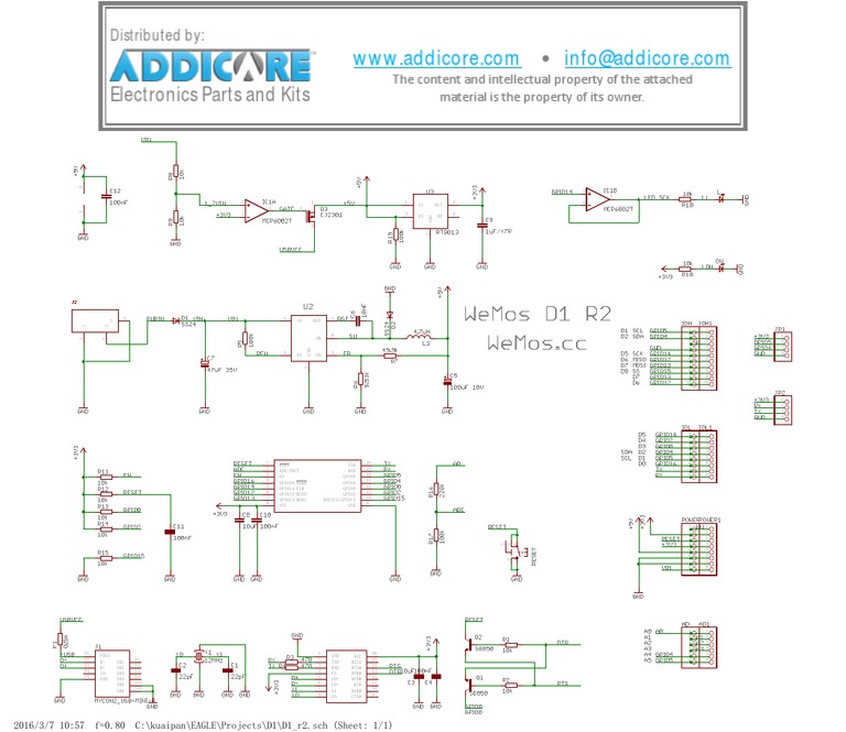 Wemos d1 r2 Schematic | PDF