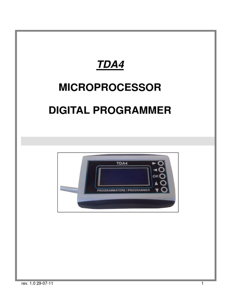 Tda4 Manual English Download Free Pdf Areas Of Computer Science