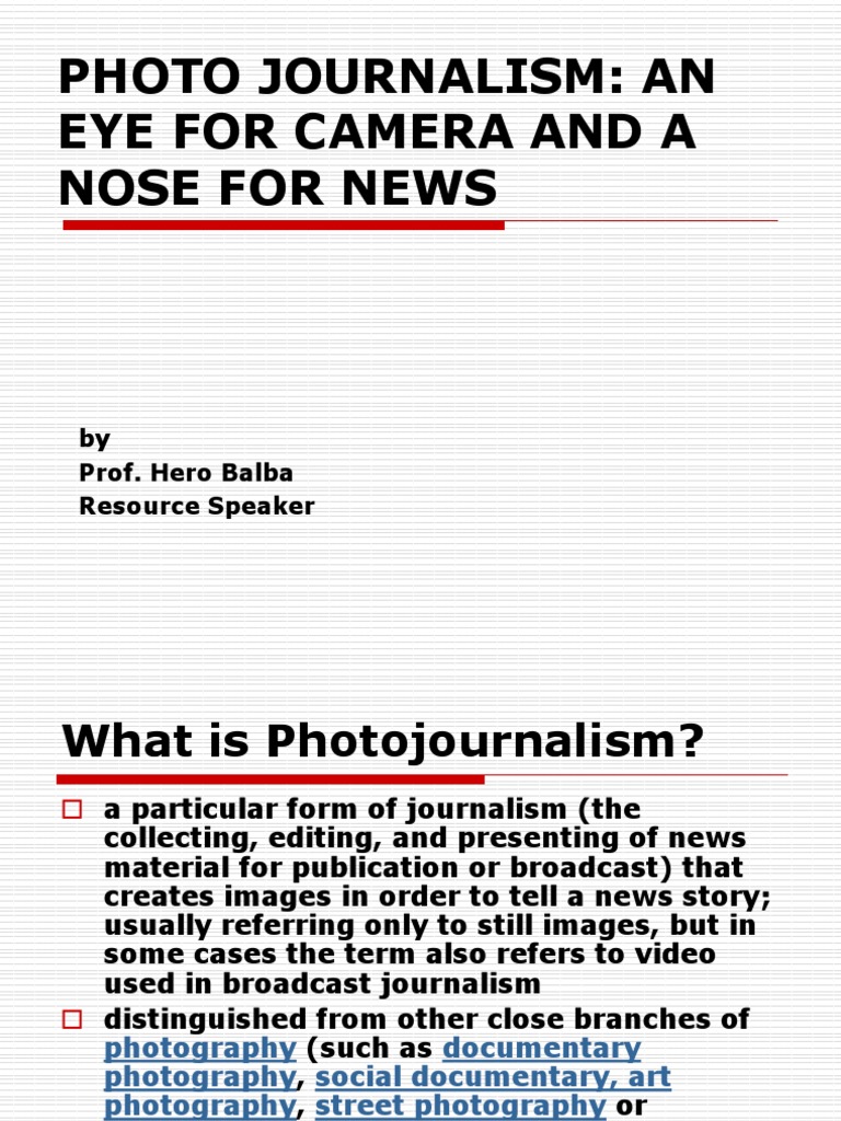 CAMPJ - Photojournalism and Caption Writing Lect 6 | PDF