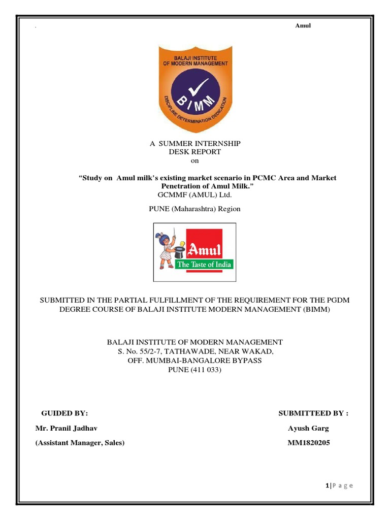 GCMMF Amul Case Study | PDF | Milk | Survey Methodology