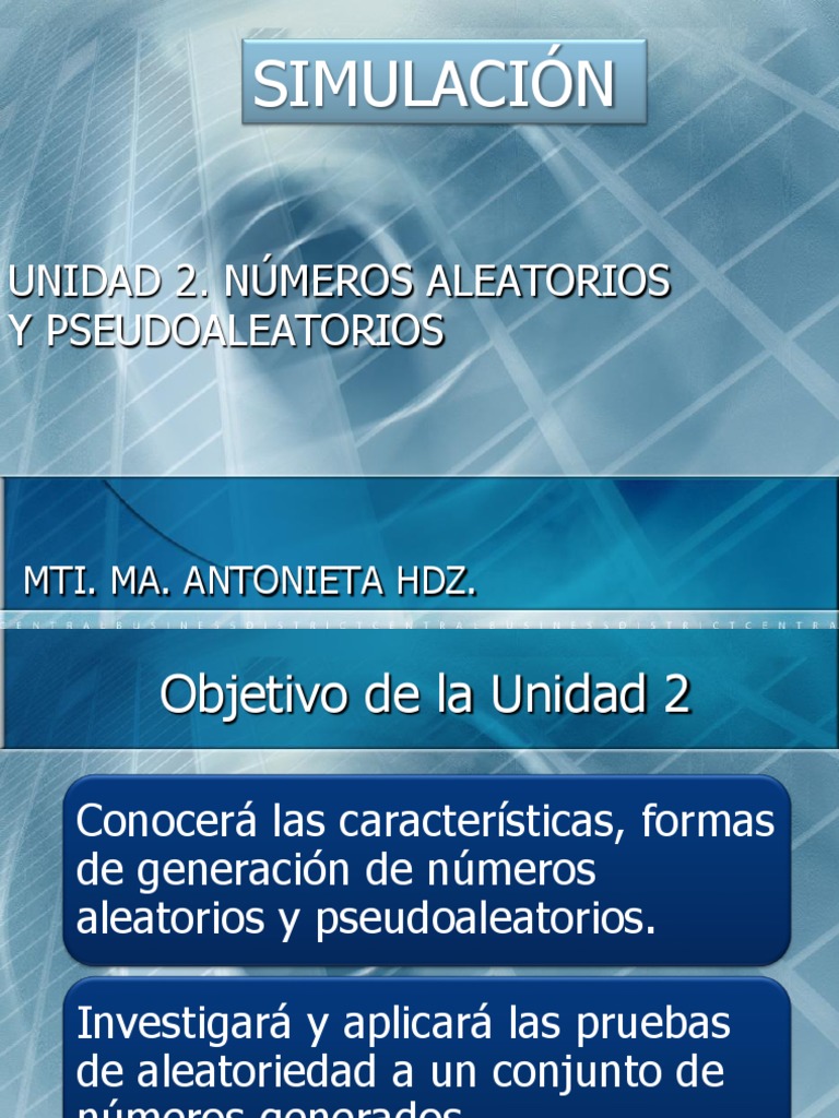 Generación de Números Pseudoaleatorios | PDF | Aleatoriedad | Simulación