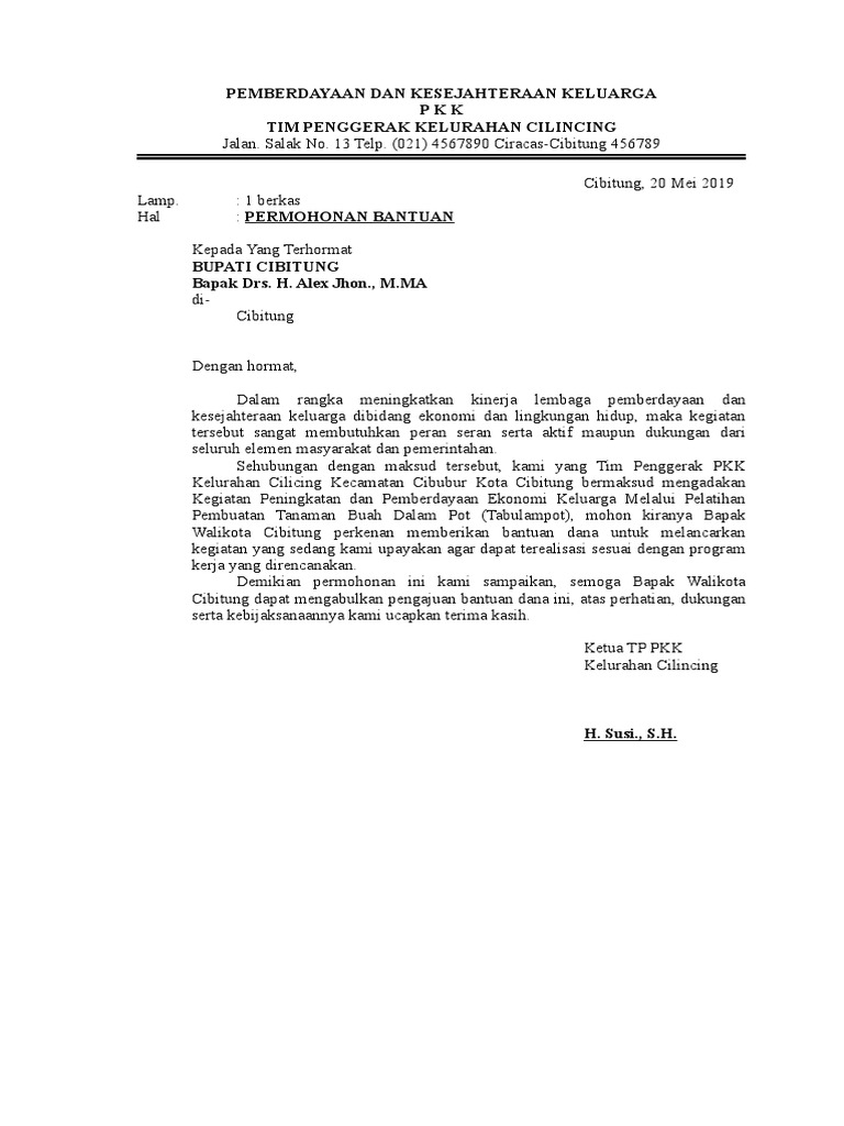 Proposal Kegiatan PKK | PDF