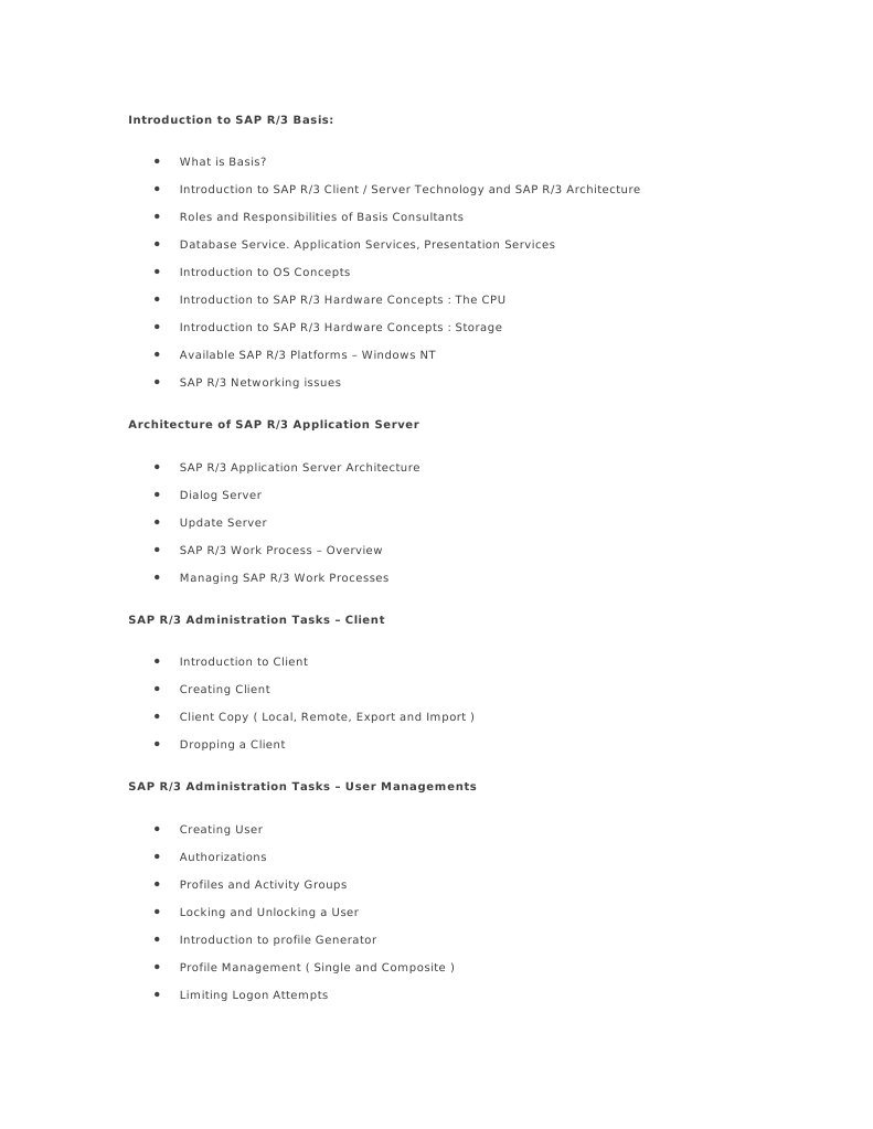 Sap r3 Basis | PDF | Oracle Database | Operating System