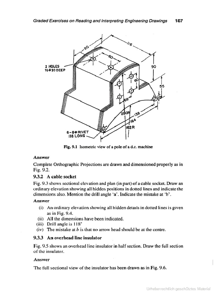 Fuse and Isometric View of Pole of DC Machine | PDF