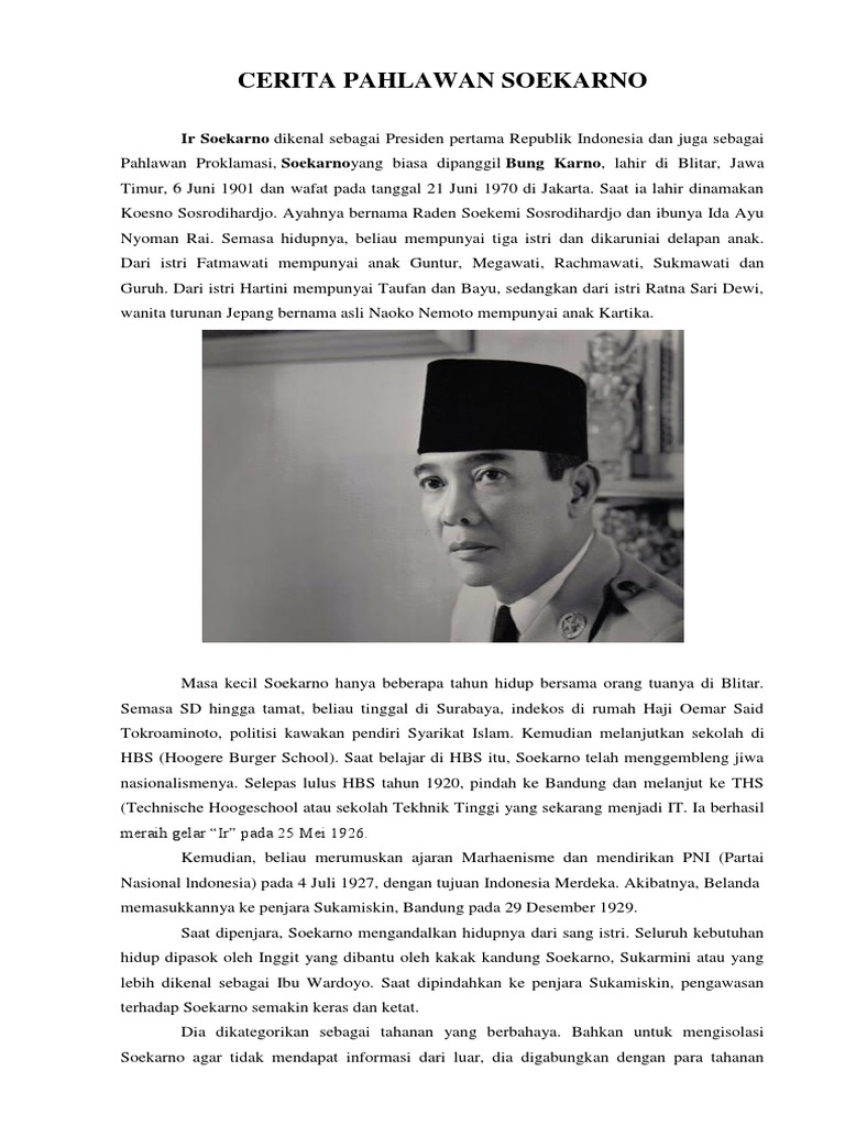 Cerita Pahlawan Soekarno | PDF