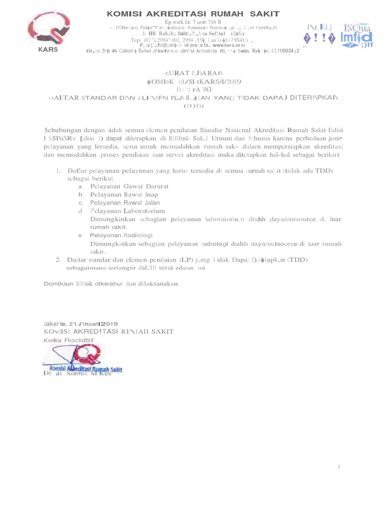 6 Daftar Standar Dan Elemen Penilaian Yang Tidak Dapat Diterapkan TDD | PDF