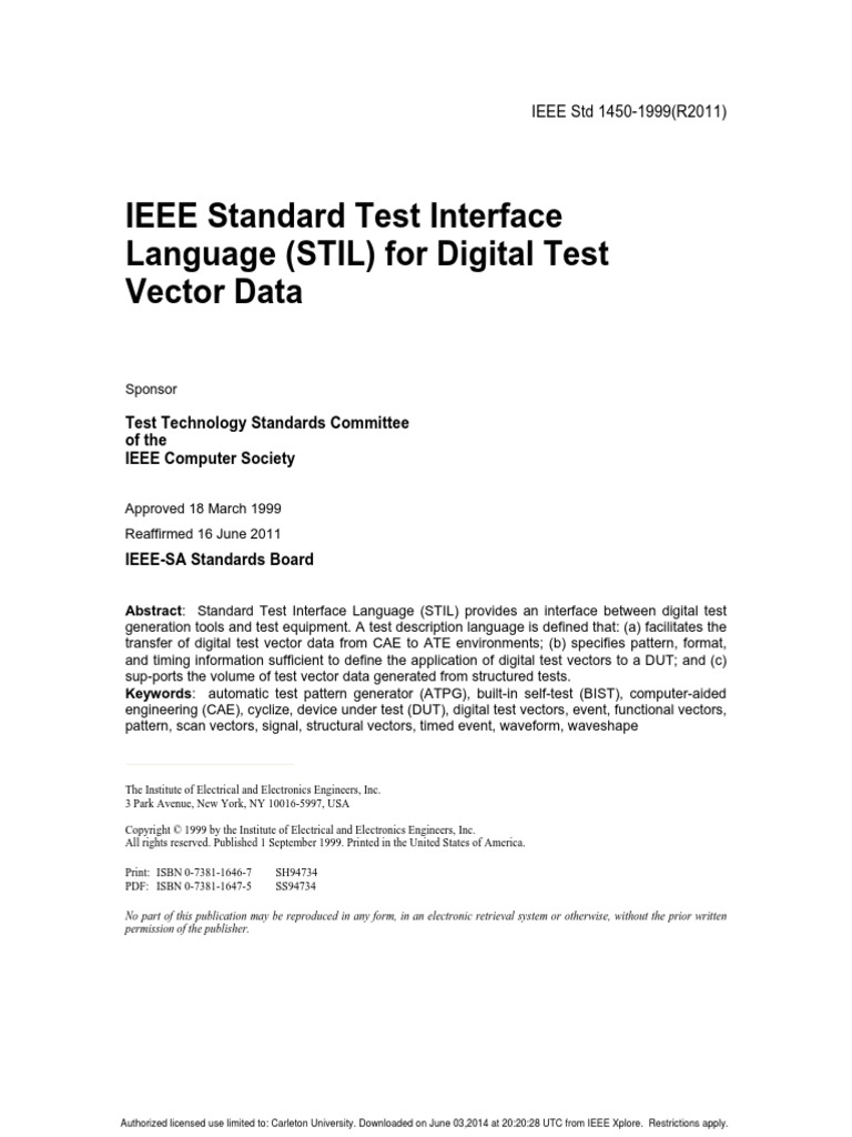 Ieee 1450-1999 Stil | PDF