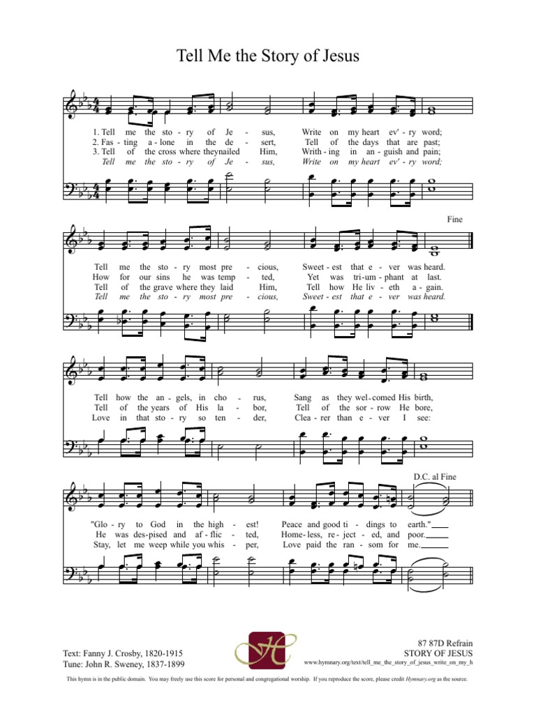 Tell Me The Story of Jesus | PDF