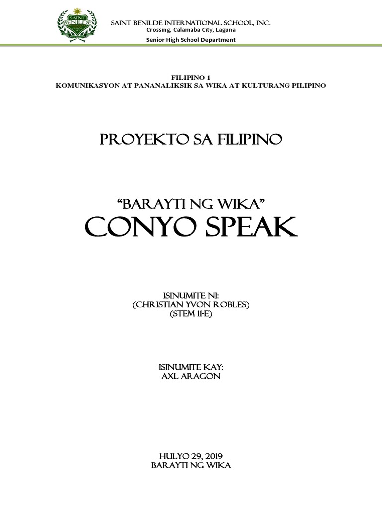 Conyo Speak | PDF