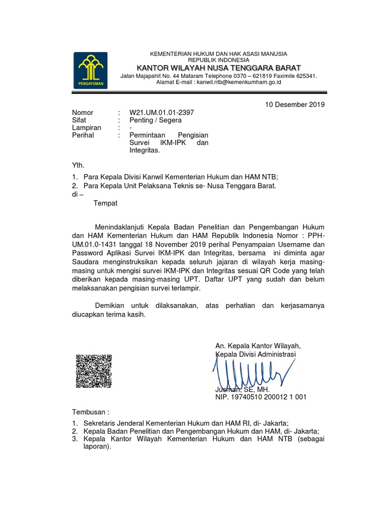 Permintaan Survei IKM IPK PDF | PDF