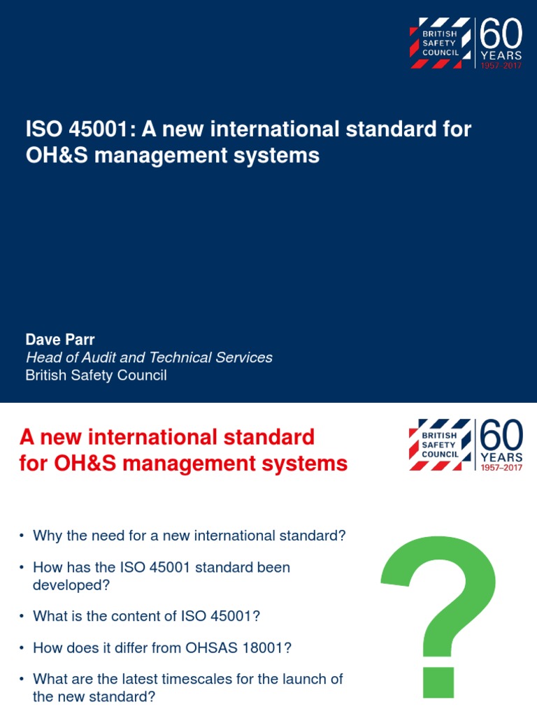 ISO 45001: New OH&S Management Standard | PDF | Business