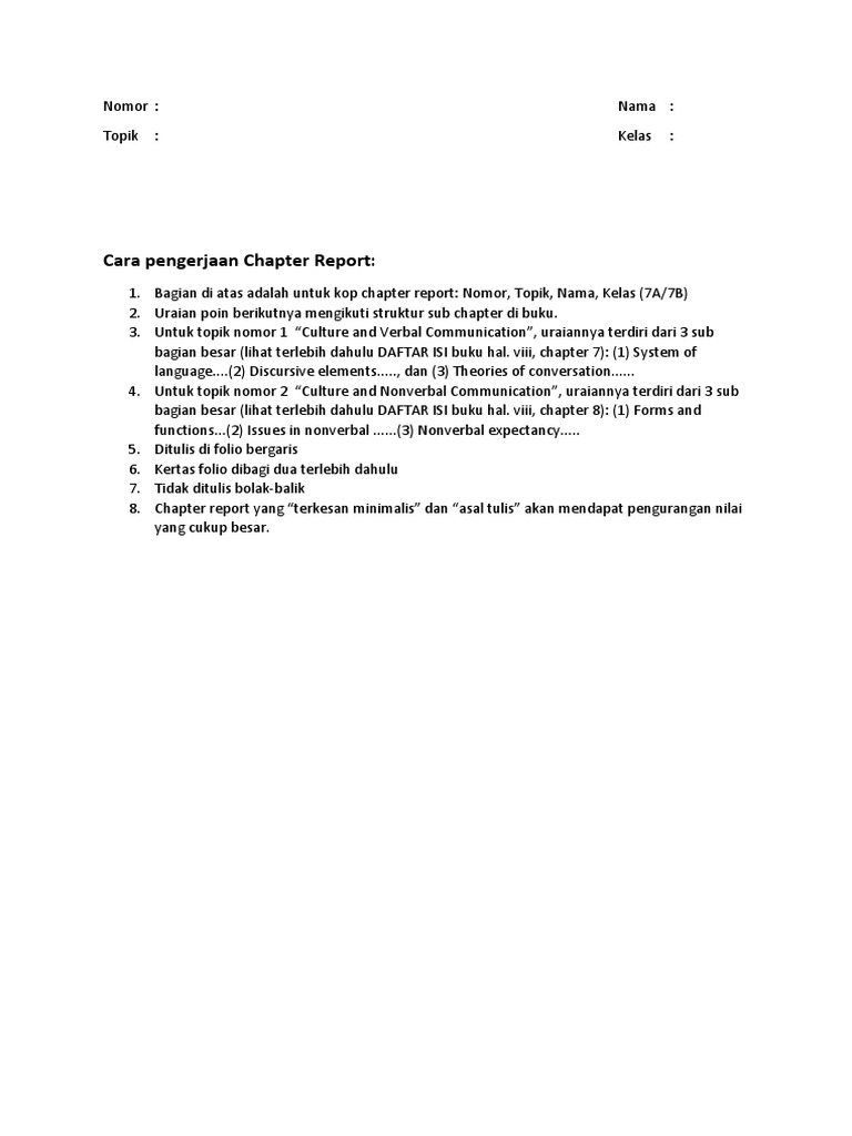 Format Chapter Report Intercom | PDF