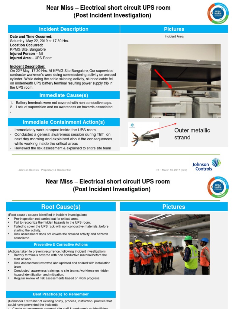 Near Miss Electrical Short Circuit - KPMG | PDF | Technology & Engineering