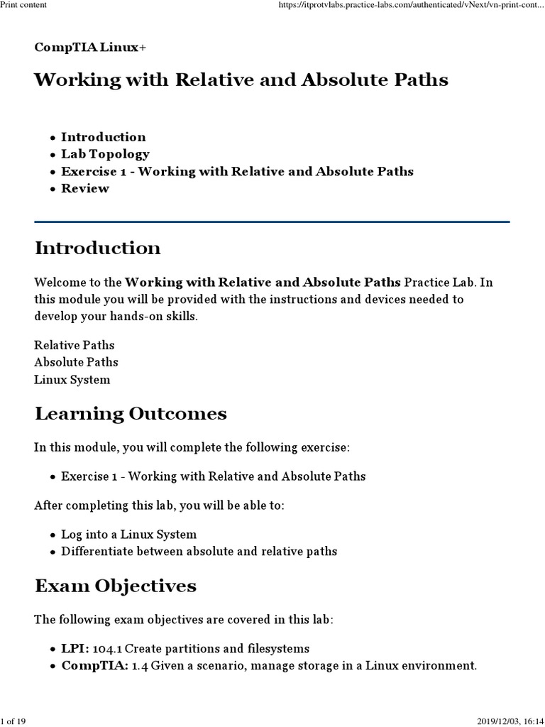 Working With Relative and Absolute Paths PDF | PDF