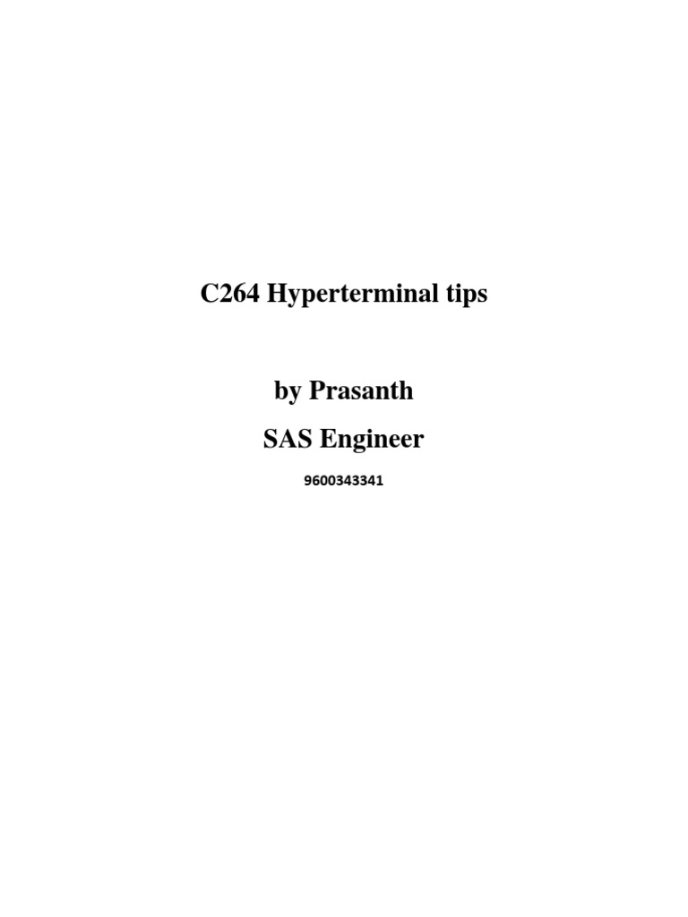 C264 Hyperterminal Command Guide | PDF | Business | Technology ...