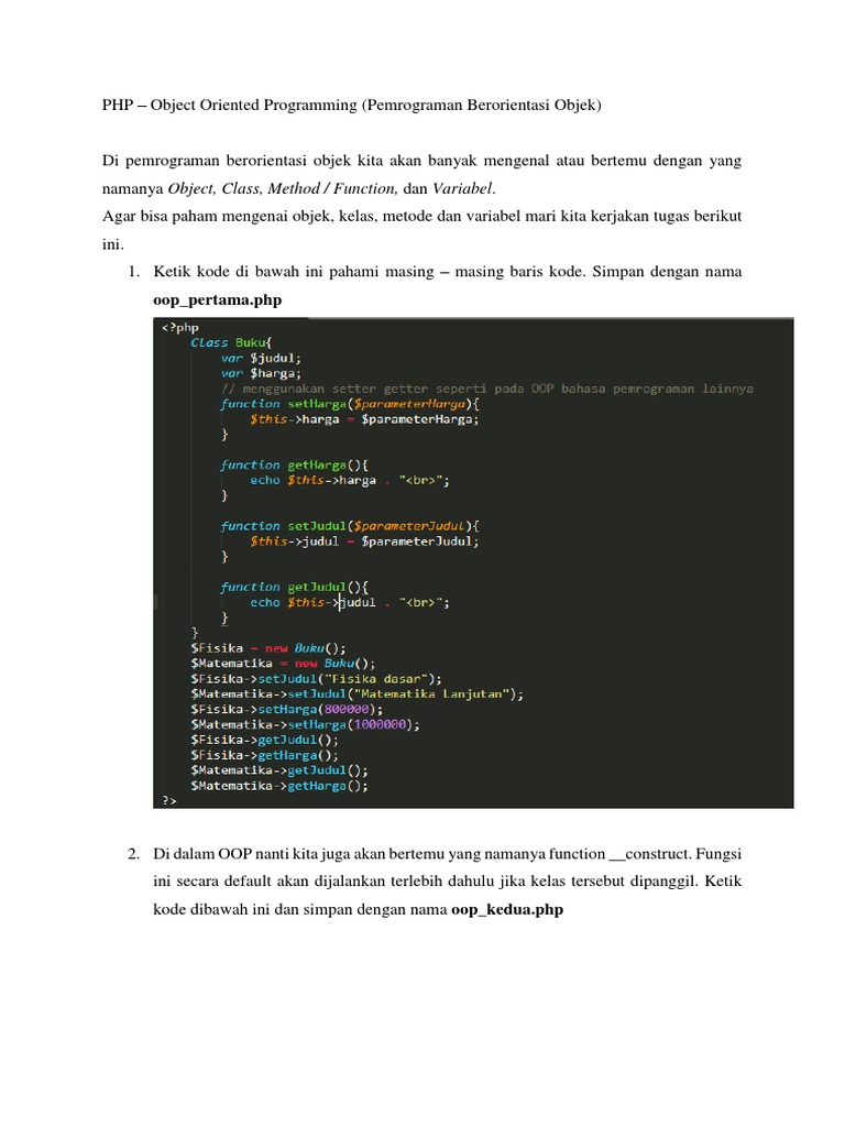 OOP Menggunakan Bahasa Pemrograman PHP | PDF | Karier & Perkembangan ...