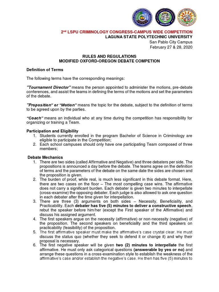 Debate Mechanics | PDF