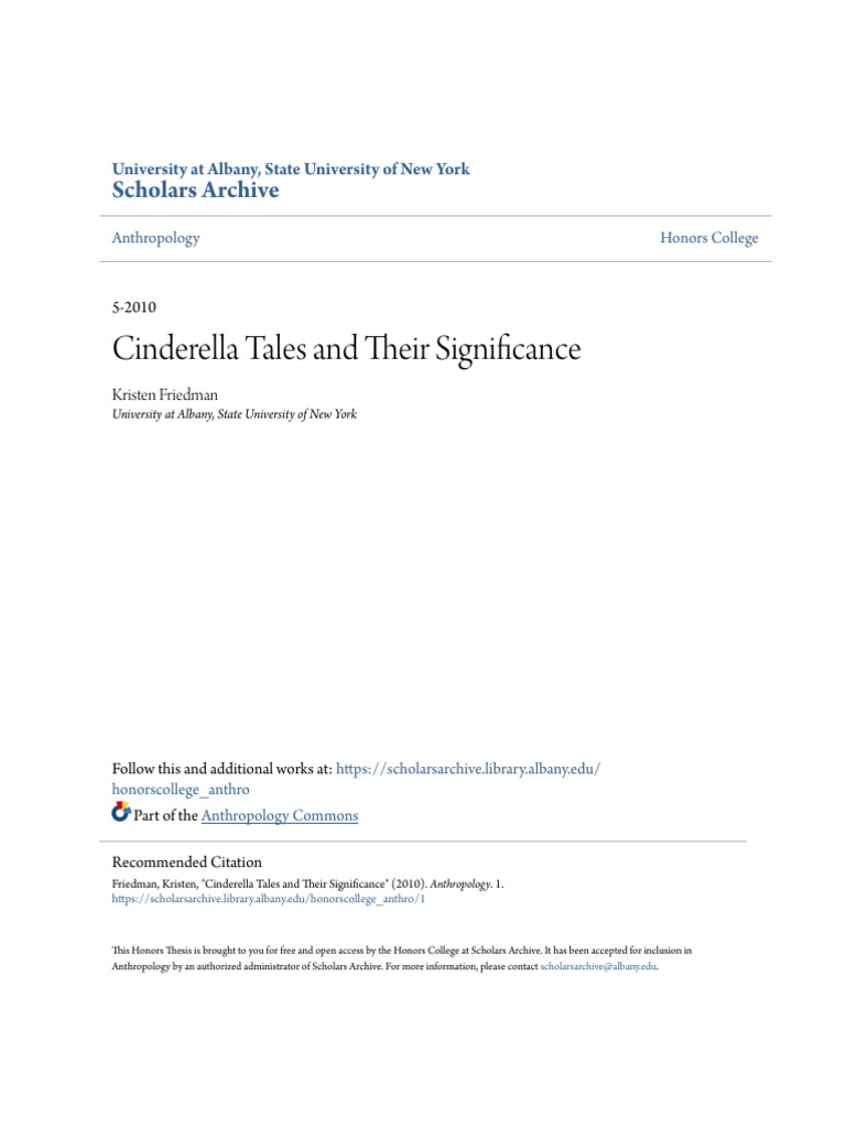 Cinderella Tales: Cultural Significance | PDF