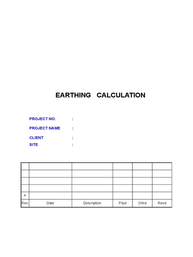 Earthing Calculation Guide | PDF