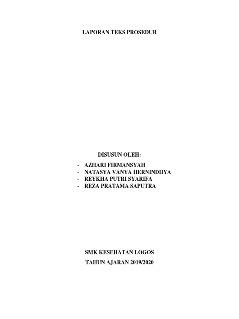 Laporan Teks Prosedur | PDF