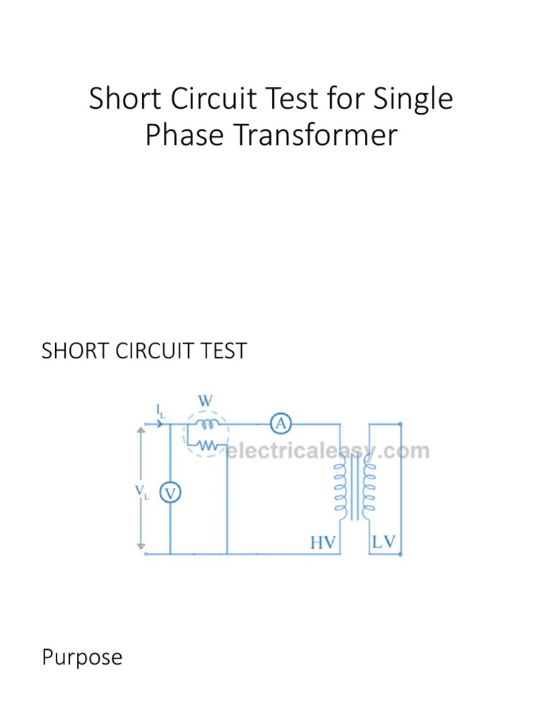 (Liskap Ate) Short Circuit Test For Single Phase Transformer | PDF ...