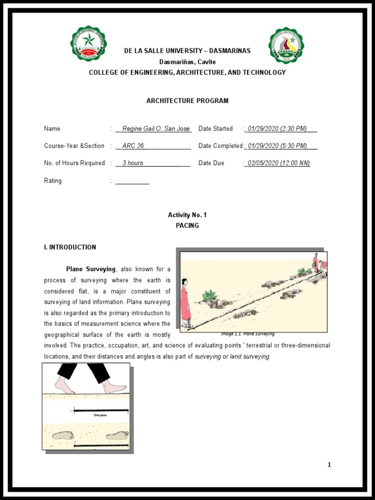 Plane Surveying Pacing | PDF