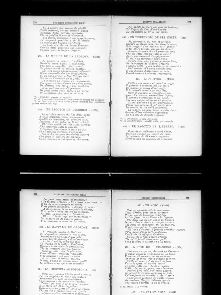 Belli Sonetti 5 PDF | PDF