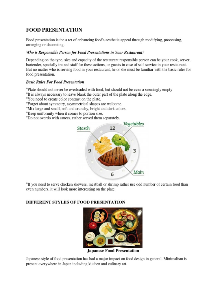 Food Presentation and Garnishes | PDF