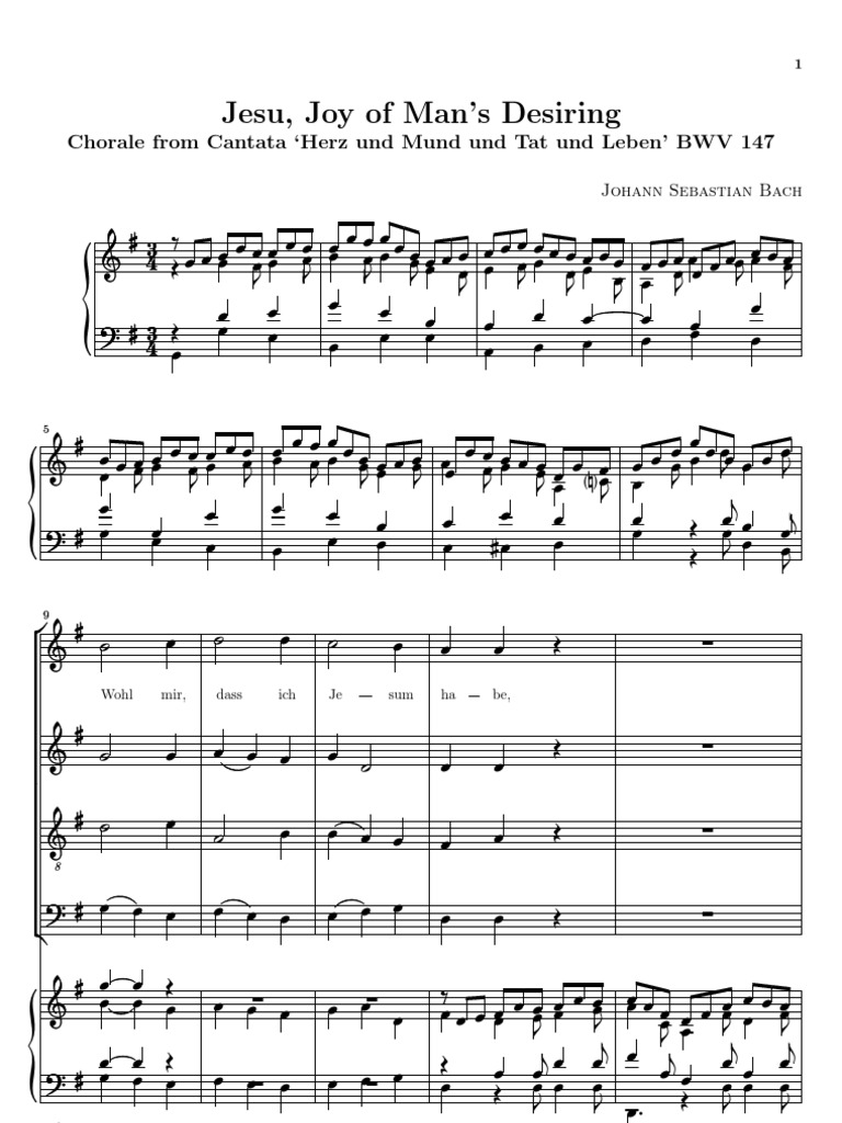 Bach - BWV 147 - Jesu, Joy of a Man's Desiring | Johann Sebastian Bach ...