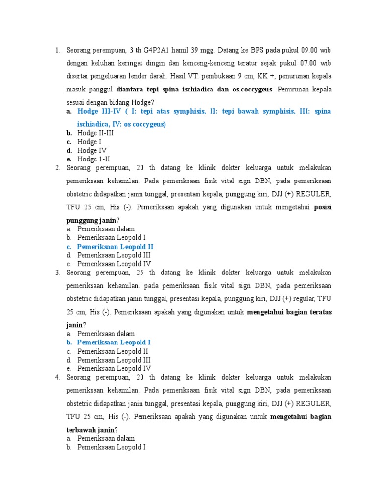 Latihan Soal Obgyn | PDF