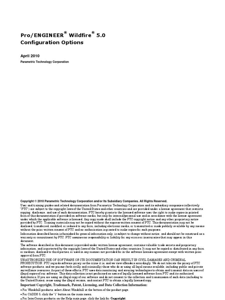 Creo Config Options | PDF