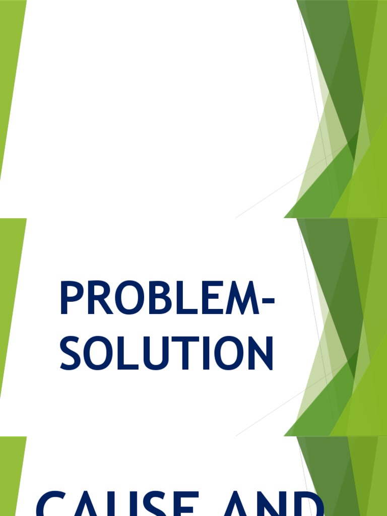Problem-Solution and Cause-Effect Writing | PDF