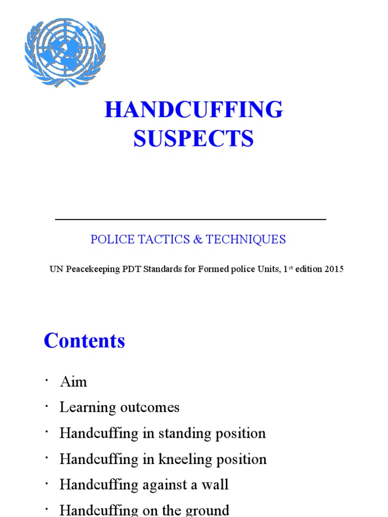 Handcuffing Suspects Final PDT | PDF