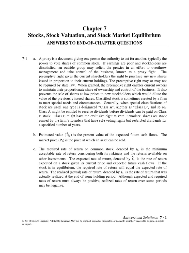 FM14e SM Ch07 | PDF | Finance & Money Management | Law