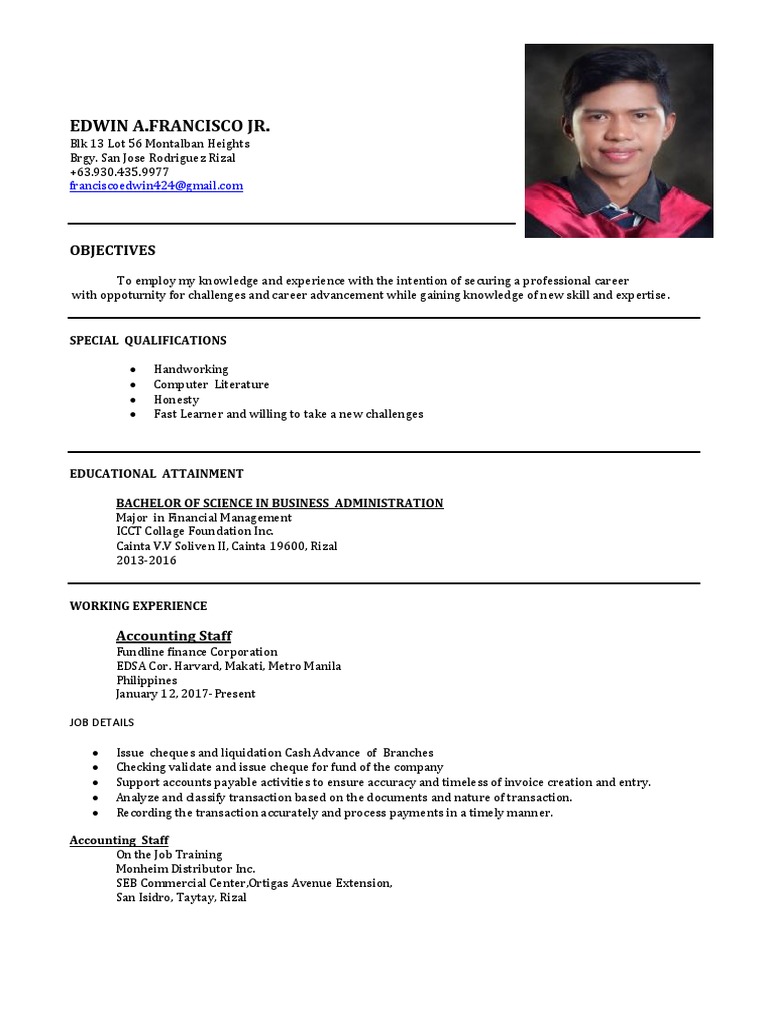 Edwin Resume Revised | PDF