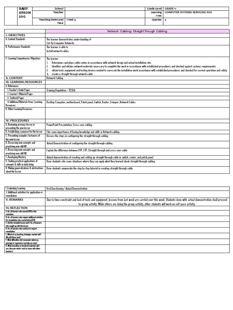 COC2 Week 4 Straight-Through Cabling | PDF | Career & Growth | Computers