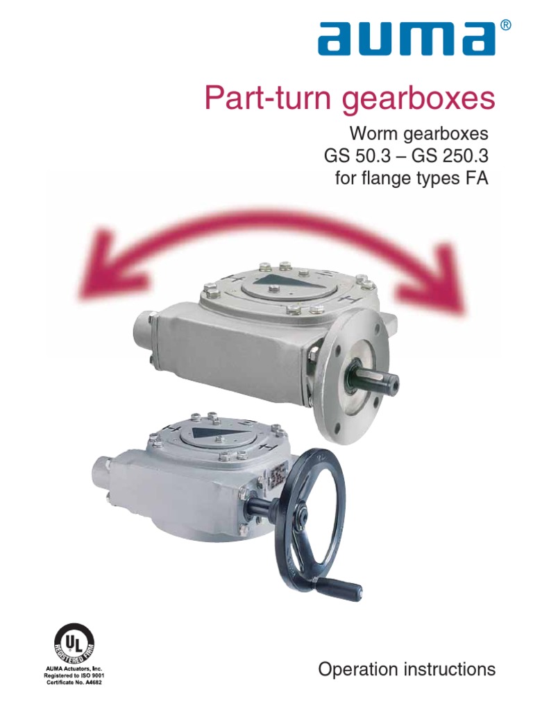 AUMA GS Worm Gearbox Operation Guide | PDF
