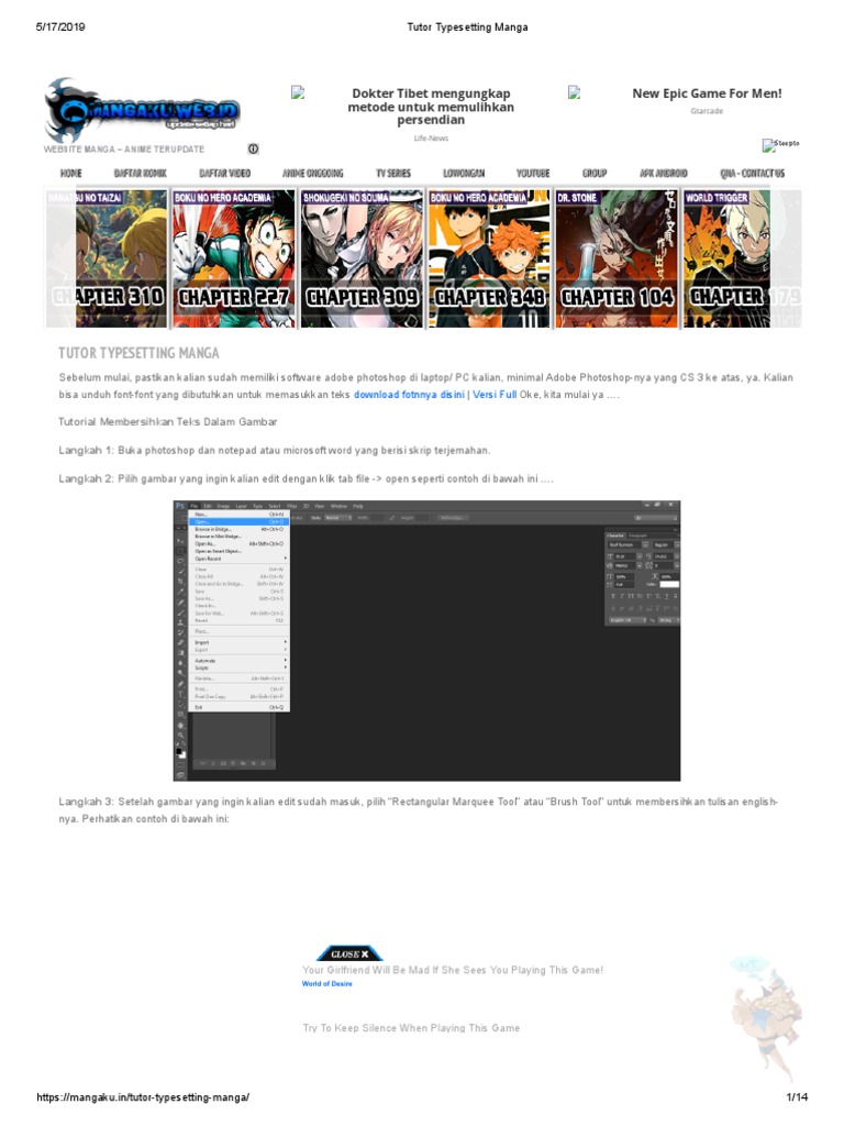 Tutor Typesetting Manga | PDF