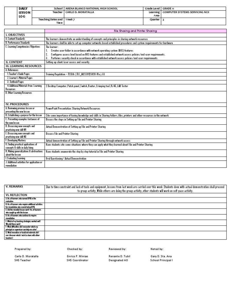COC2 Week 8 File Sharing and Printer Sharing | PDF