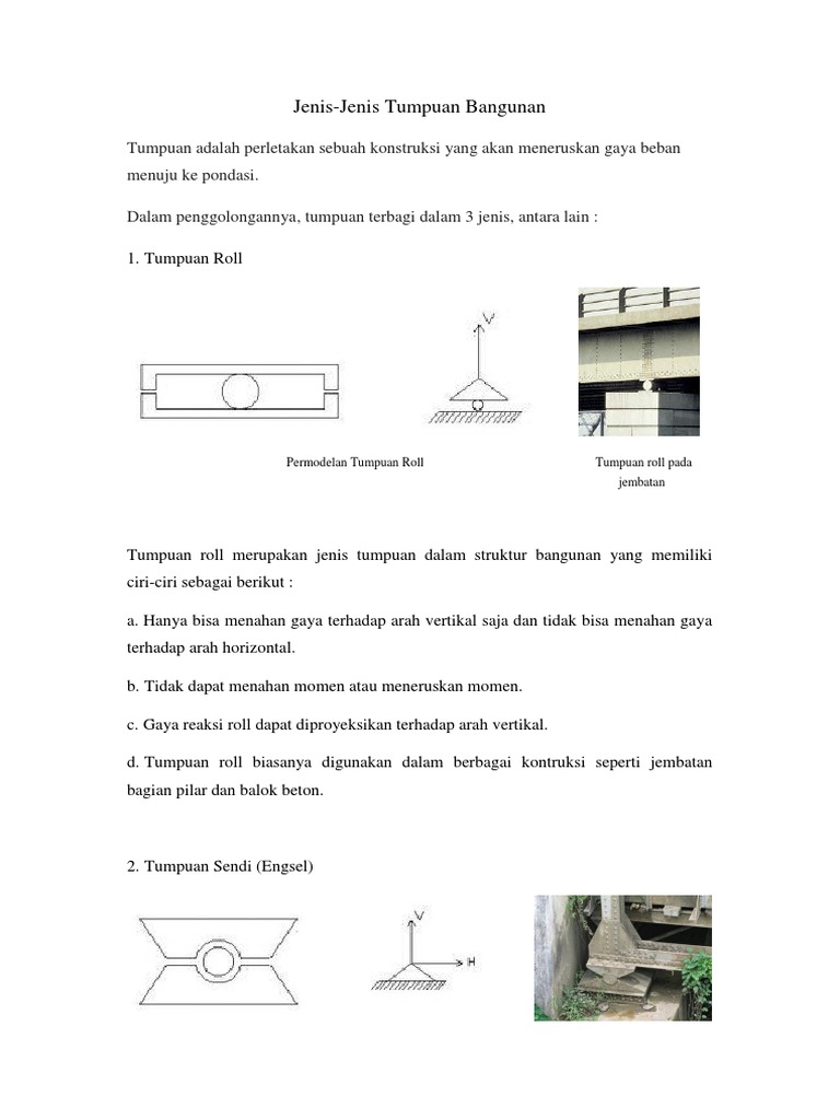 Jenis Tumpuan | PDF | Teknologi & Rekayasa