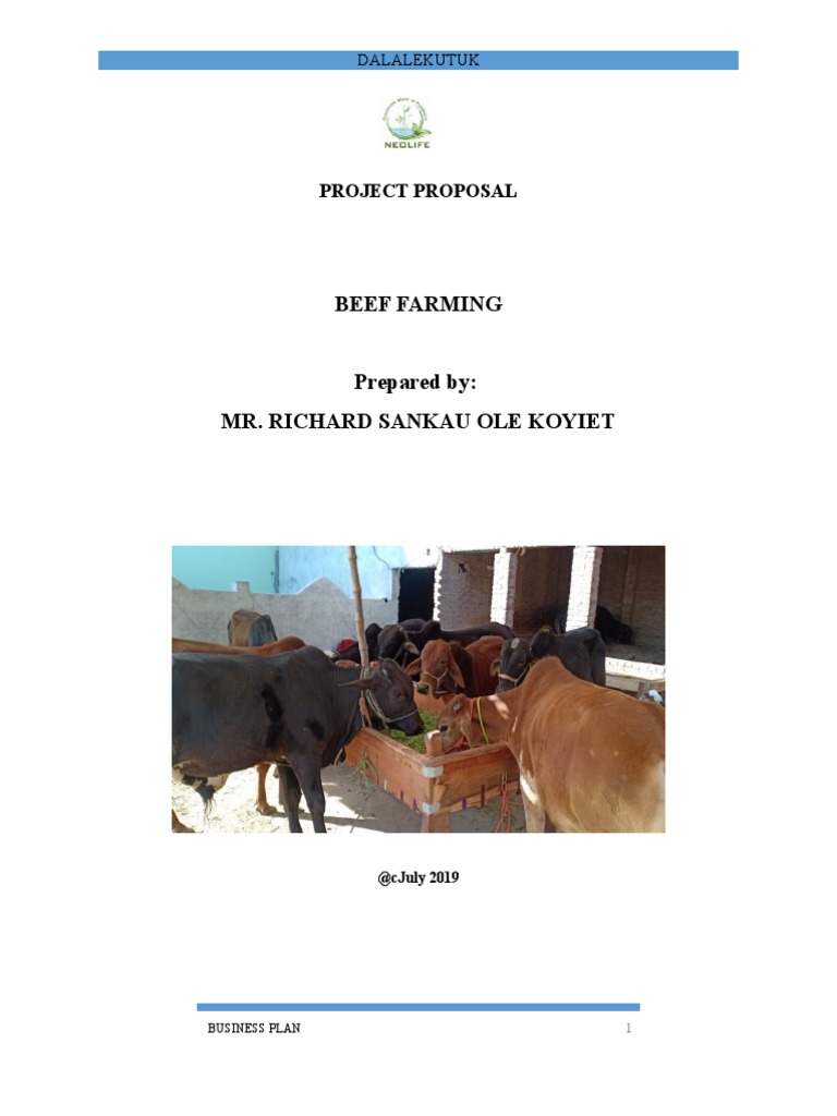 Dalalekutuk Beef Farming Business Plan | PDF